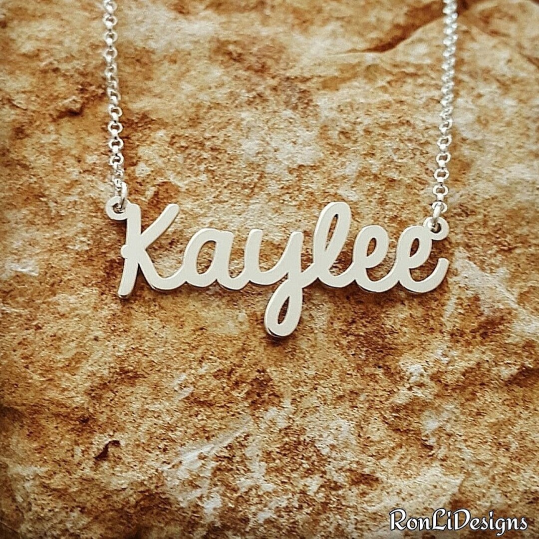Name Chain Sterling Silver Kaylee Style Named Necklace - Etsy