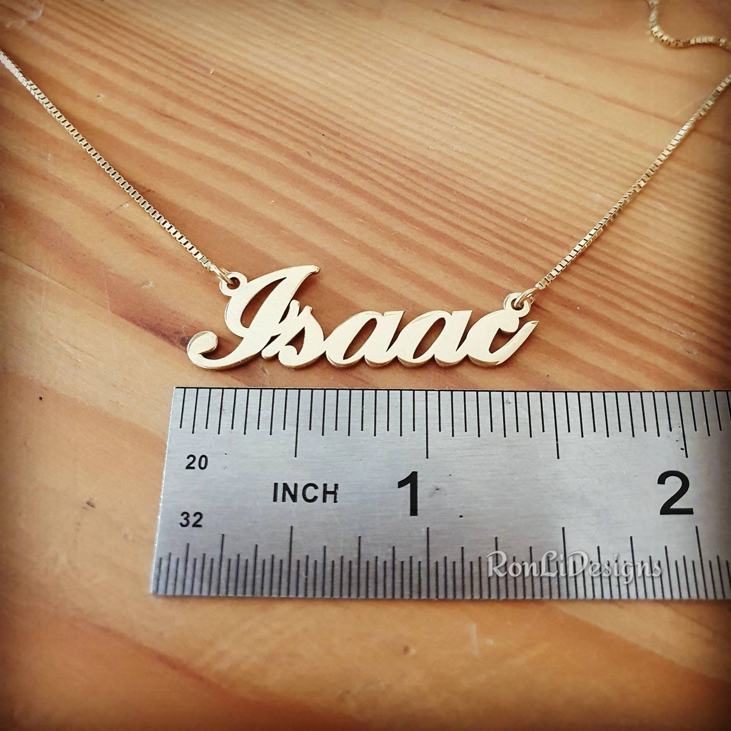 Name Necklace Solid Real 14K Gold Personalized Gold Name Chain Nikki Style