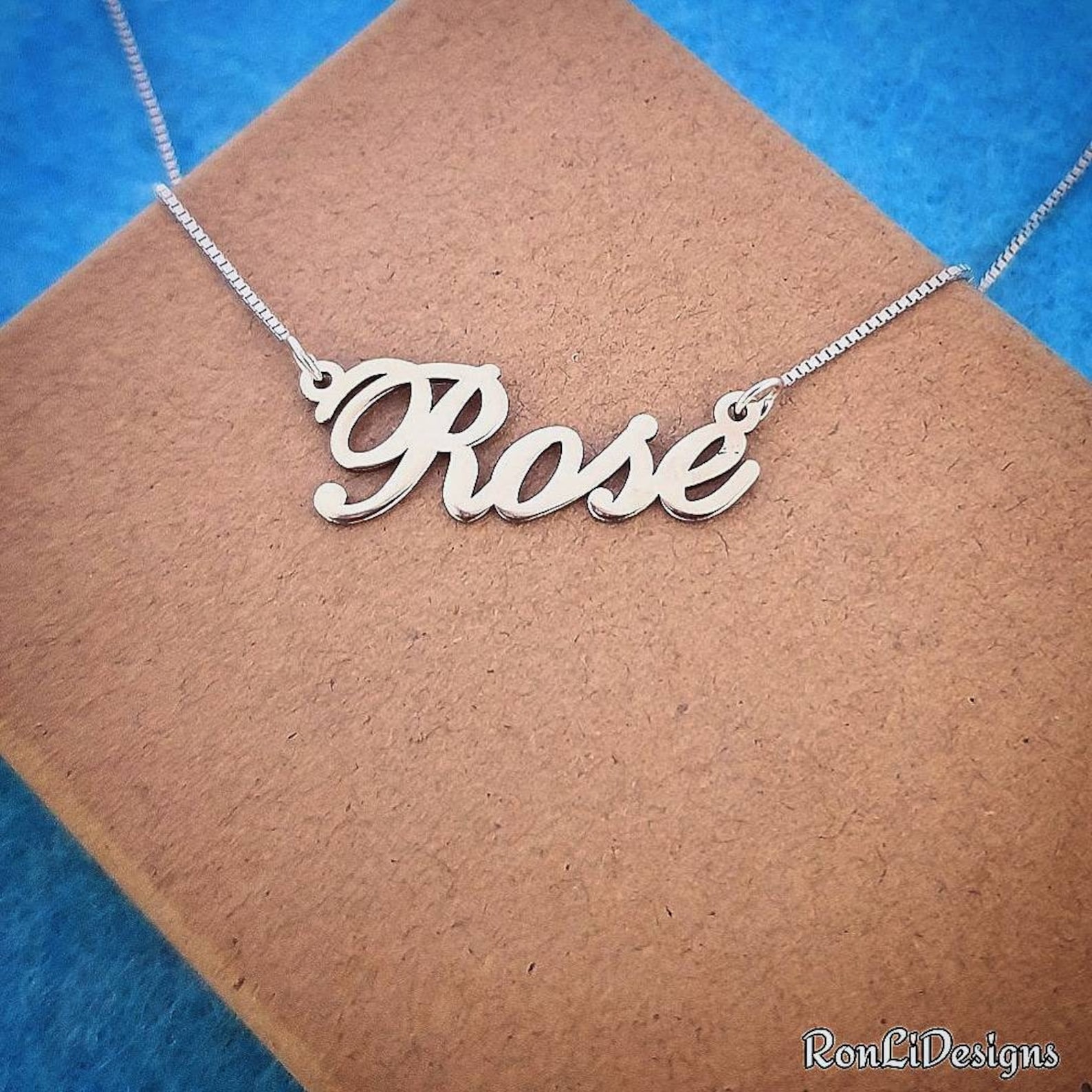 14k White Gold Name Necklace / 14 Ct WHITE Gold Solid Gold | Etsy