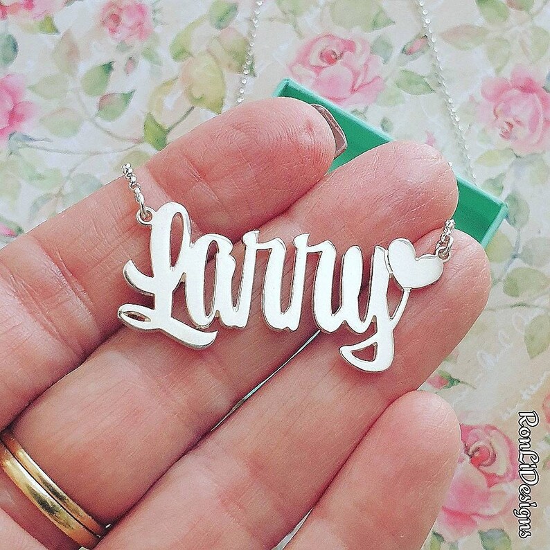 Extra Large Name Necklace Pendant Chain Charm Name Nikki Nicole Alicia ...