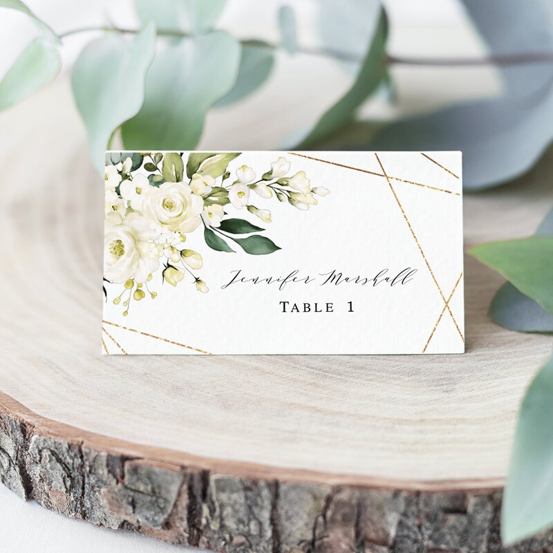Floral Place Cards - Etsy