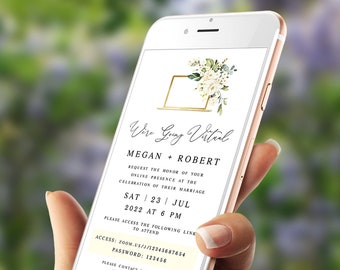 Wedding Evite Electronic Invitation Template Text Message | Etsy