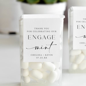 Engage Mint Tic Tac Stickers, Printable Engagement Party Tic Tac Label ...