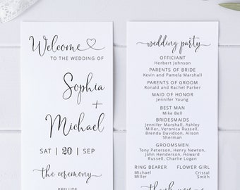 Wedding Vow Program - Etsy