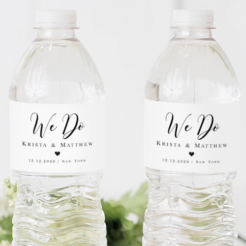 Water Bottle Wrapper We Do Label Template Personalized Favor - Etsy