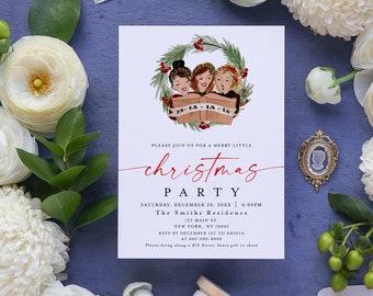 Christmas Carols Invitation - Etsy