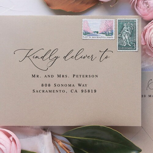 Wedding Envelope Address Template Calligraphy DIY | Etsy