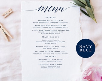 Nautical menu | Etsy