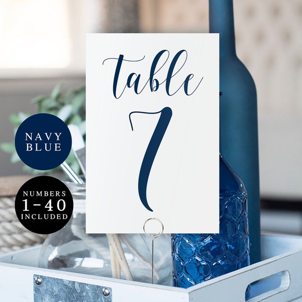 Navy Blue Table - Etsy