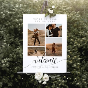 Photo Collage Wedding Welcome Sign Printable, Digital Download, Try ...