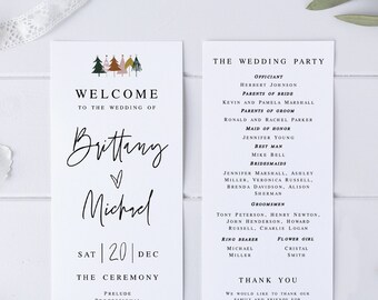 Tree Wedding Program - Etsy
