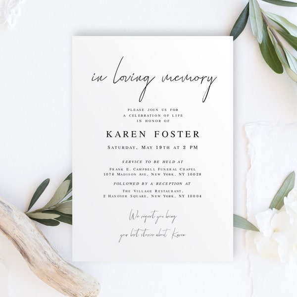 Memorial Cards for Celebration of Life - Etsy