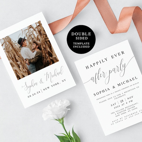 Elopement Reception Invitation - Etsy