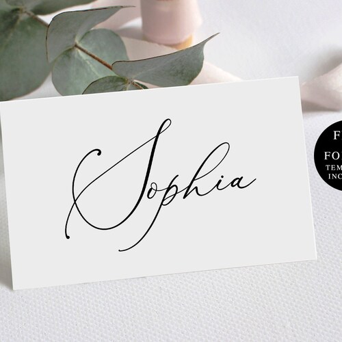 Instant Download Wedding Name Cards Templett Printable - Etsy