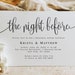 The Night Before Invitation Rehearsal Dinner Invitation - Etsy