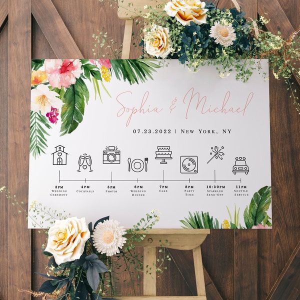 Wedding Schedule Sign - Etsy