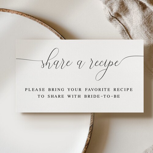 Invitations & Announcements Invitations Recipe Request Card Template ...