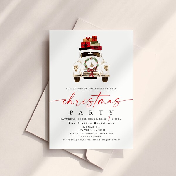Classy Christmas Party Invitation - Etsy