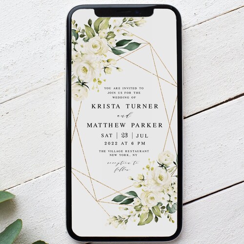 Wedding Evite Electronic Invitation Template Text Message - Etsy