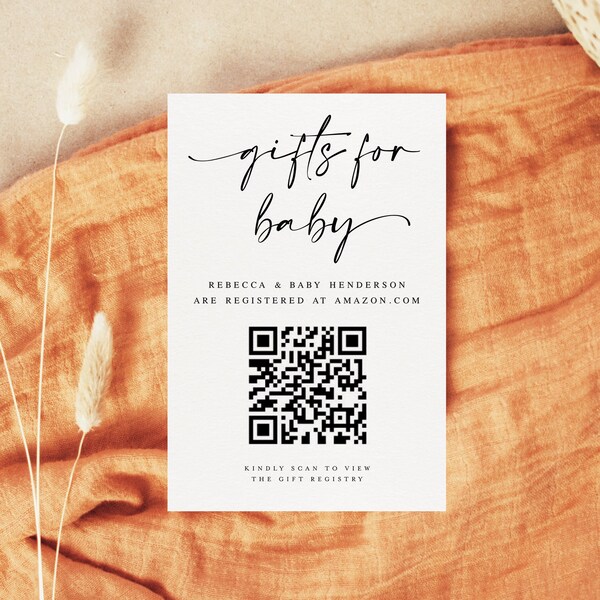 Registry Card With Qr Code - Etsy