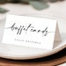 Minimalist Buffet Card Template, Modern Buffet Card for Bridal Shower ...