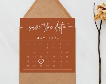 ARCH Orange Rust Save the Date Terra Cotta Save the Date - Etsy