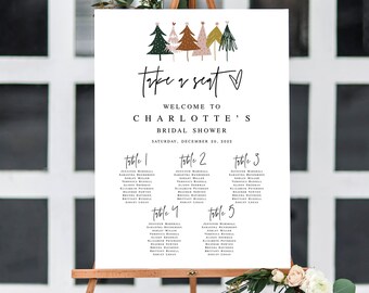 Christmas Tree Seating Chart Template - Etsy UK