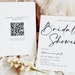 Minimal Bridal Shower Invitation QR Code, Editable Bridal Shower Party ...