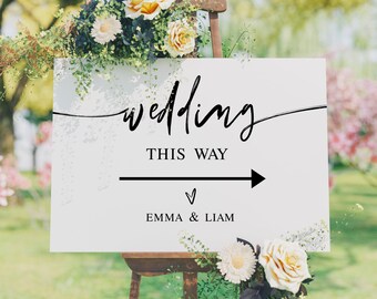 Wedding This Way Sign | Etsy