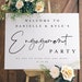 Engagement Sign, Engagement Party Welcome Sign Template, Modern ...