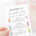 Cocktail Bachelorette Weekend Card Template Itinerary | Etsy