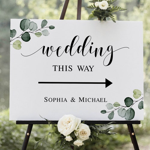 Printable Wedding This Way Sign Template Wedding Direction - Etsy