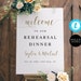 Gold Rehearsal Dinner Welcome Sign Template, Digital Download, Fully ...