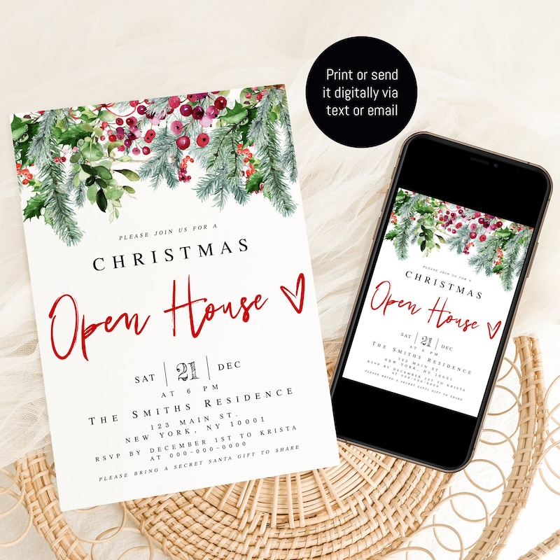 Holiday Open House Invitations - Etsy
