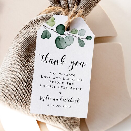 Favor Tags Template Rehearsal Dinner 100% Editable Thank - Etsy