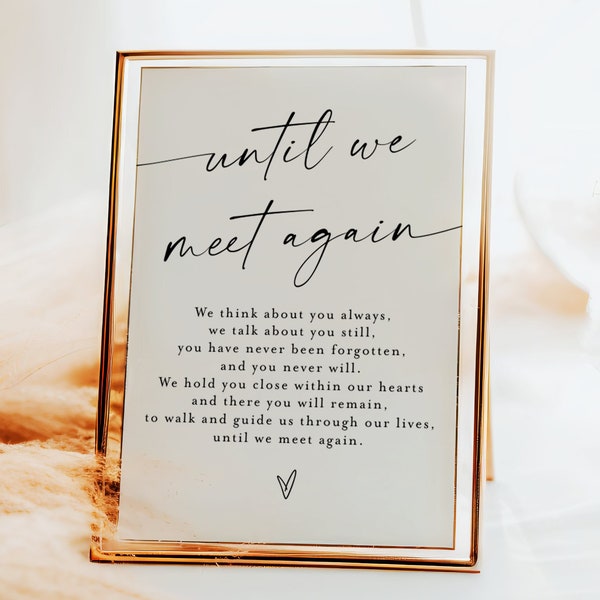 In Loving Memory Wedding Sign, Forever in Our Hearts Sign, Modern ...