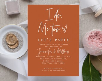 I Do Me Too Wedding Invitation - Etsy