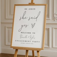 She Said YES Engagement Sign Wedding Couple Engaged Bridal Welcome ...