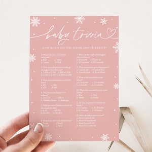 Baby Trivia Game, Baby Shower Trivia Game With Answer Key, Baby Trivia ...