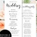 Editable wedding program Editable DIY Wedding program template | Etsy