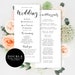 Editable wedding program Editable DIY Wedding program template | Etsy
