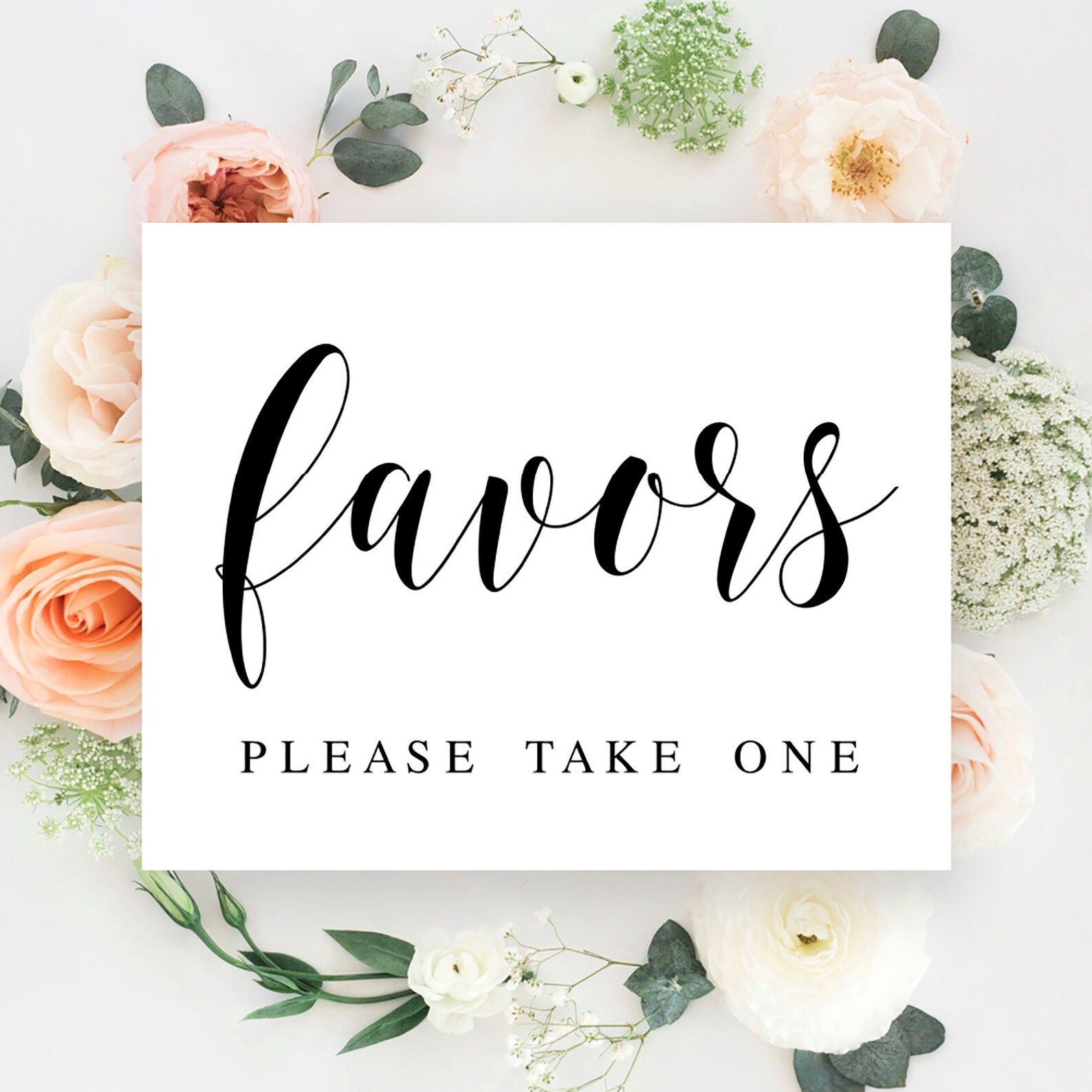 Wedding Favor Sign Summer Wedding Favors Sign Elegant Wedding - Etsy