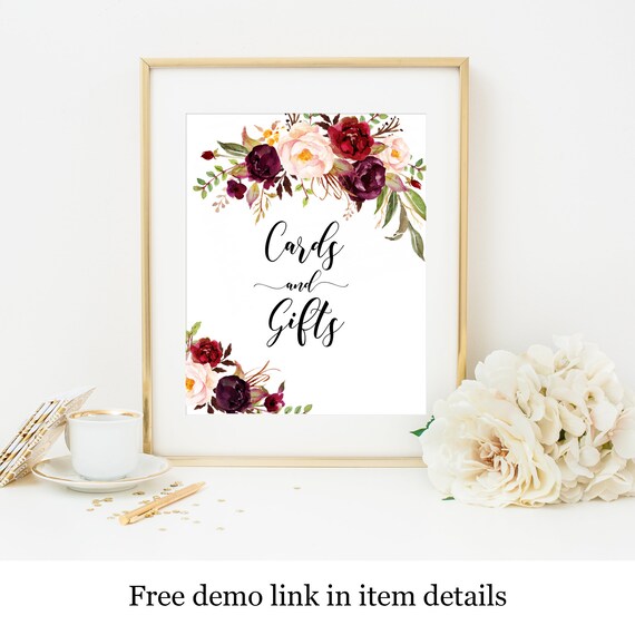 Templett Cards and Gifts Sign Template Fully Editable - Etsy