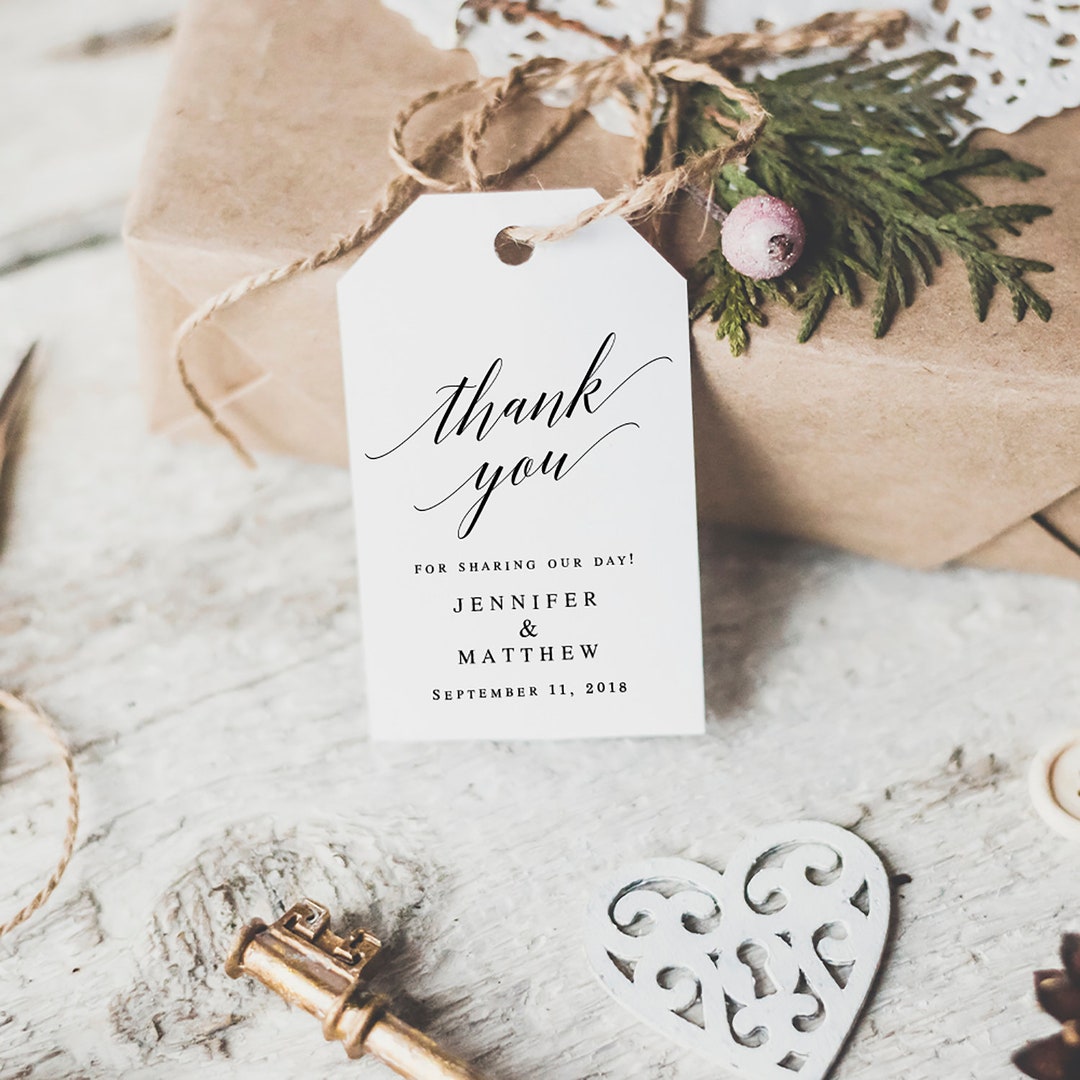 Wedding Favor Tags Wedding Thank You Tags Printable Thank You Tag ...