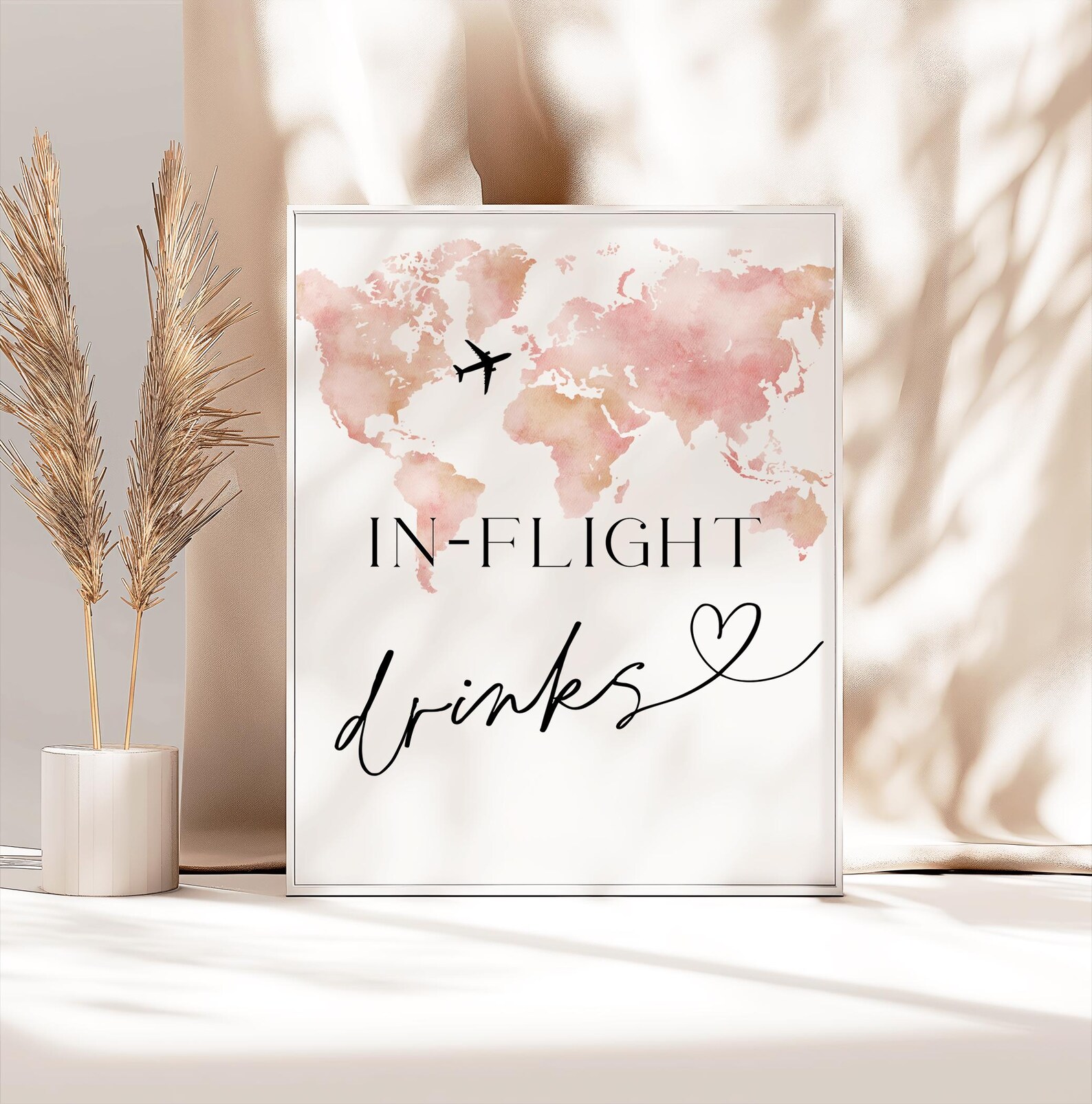In Flight Drinks Sign, Editable In-flight Drinks Sign Template ...