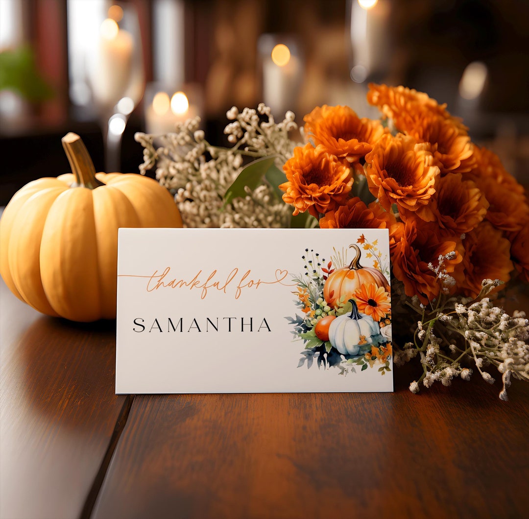 Friendsgiving Place Card Printable Template #f38 - Etsy