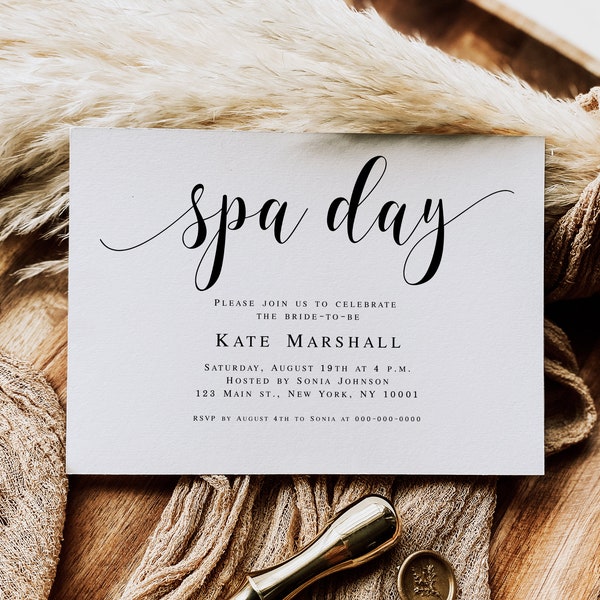 Spa Day Invitation - Etsy
