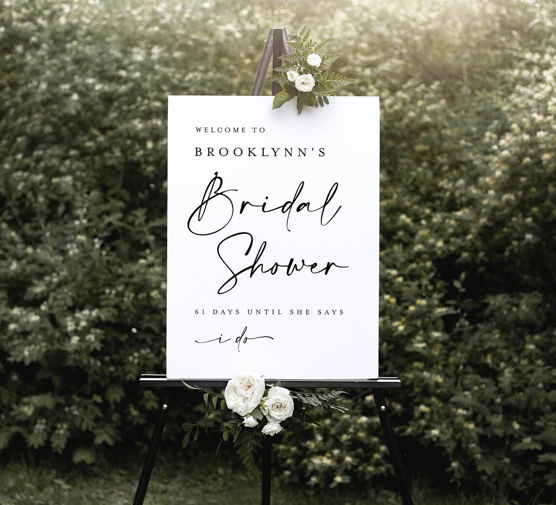 Welcome to Bridal Shower Sign Template Printable Bridal - Etsy