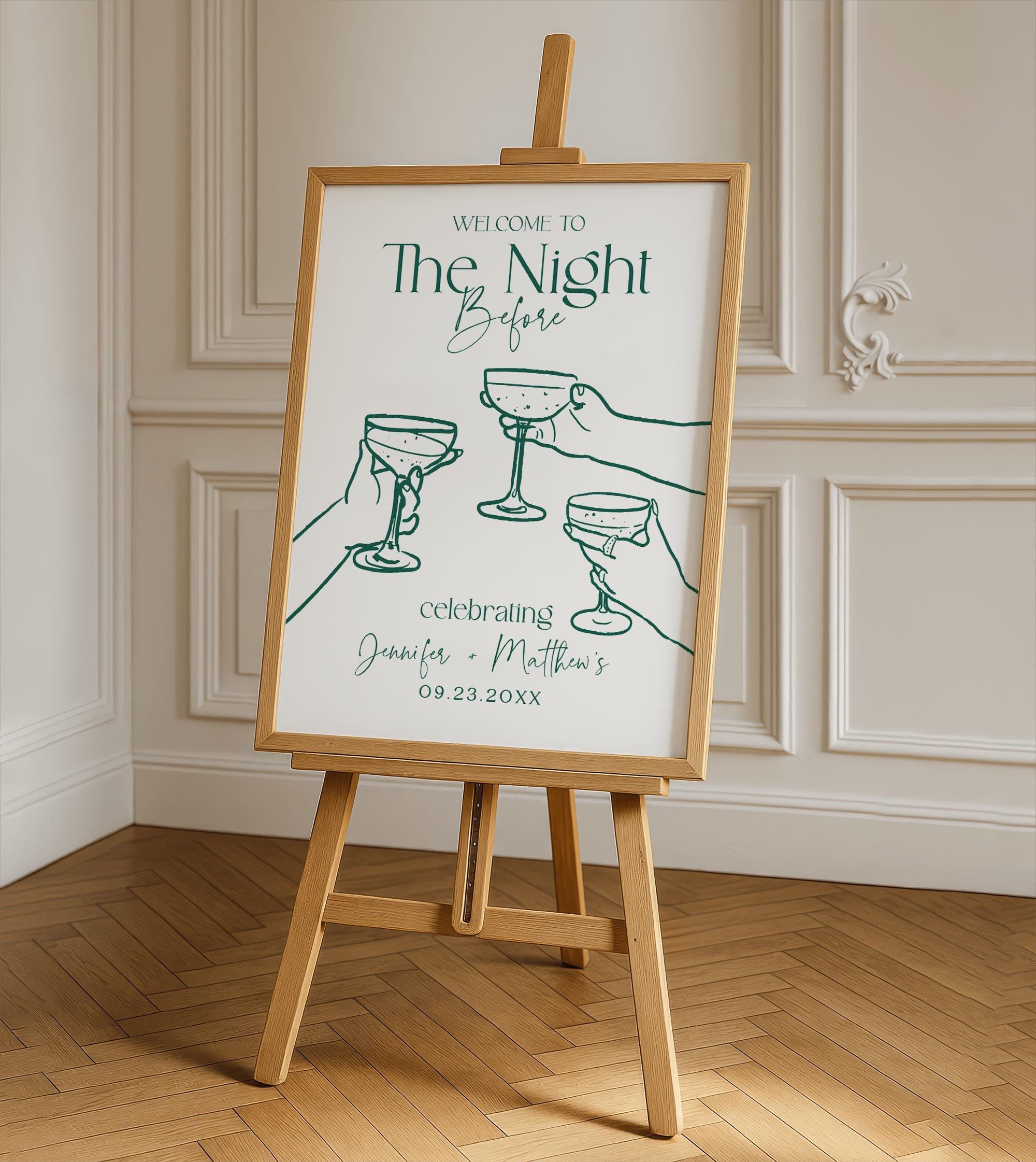 Printed & Shipped the Night Before Welcome Sign, Wedding Rehearsal ...