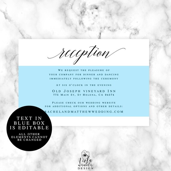 Wedding Invitation Ceremony Insert Template New Grey Embossed Pattern